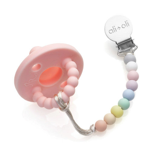 Ali+Oli Teether Pacifier Clip (Thin Pastel) – Petite Island
